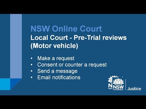NSW Online Court - Pre-Trial Review for Motor Vehicle Claims in the ...