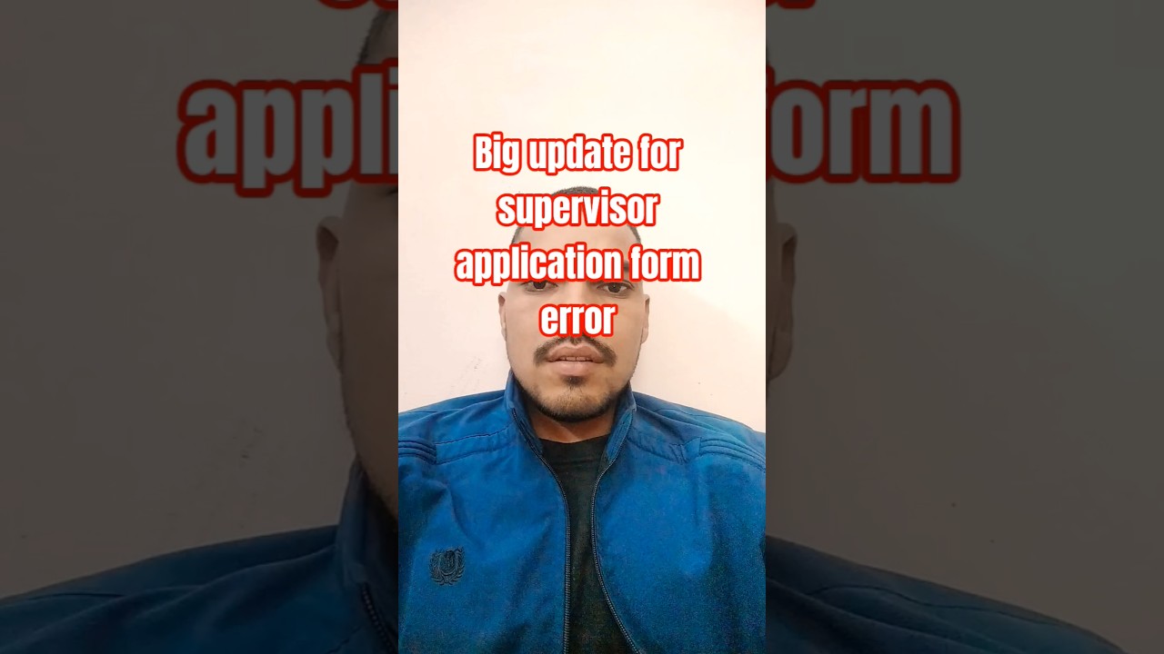 supervisor application form error #agriculturesupervisor #supervisor # ...
