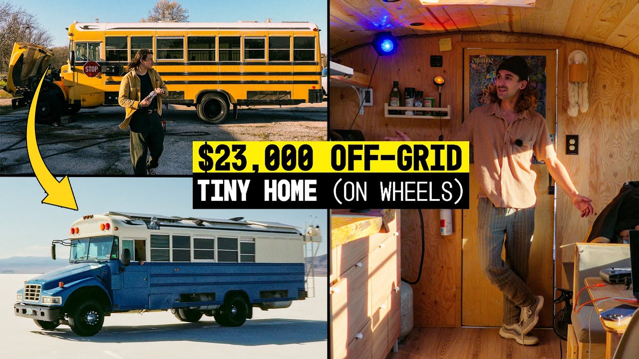 I Turned a SCHOOL BUS into A HOME in 52 DAYS | Full Bus Tour - YouTube