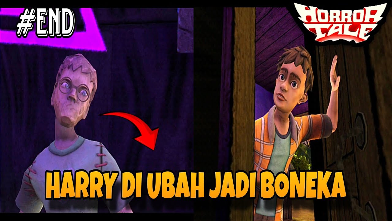 Horror tale - ending game horror tale | Harry jadi boneka hidup - YouTube