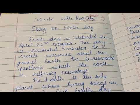 Earth day🌎short paragraph on earth day, - YouTube