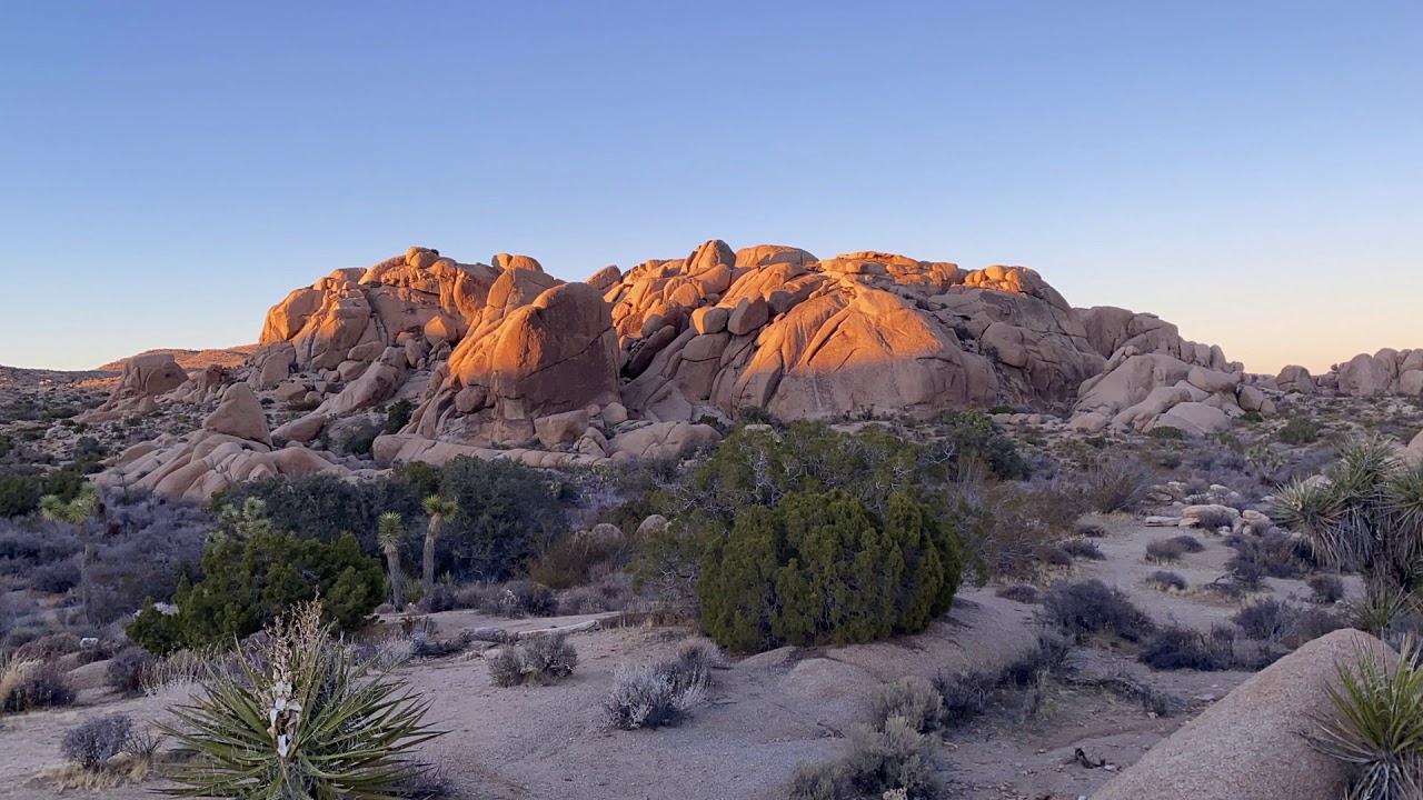 TimeLapse Sunset at Facerock, Joshua Tree Park - YouTube
