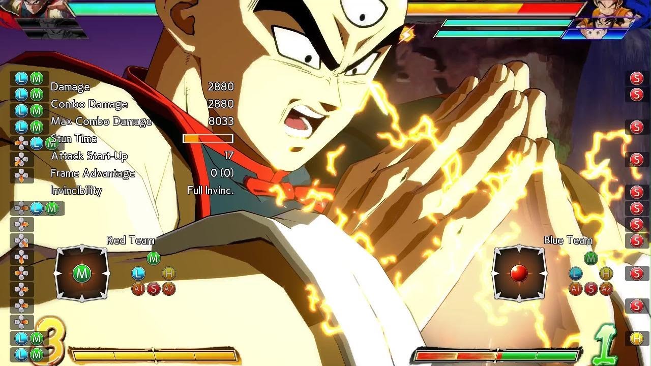 DRAGONBALLFZ Tien Super into Meteor Attack LeveL 1 to LeveL 7 - YouTube