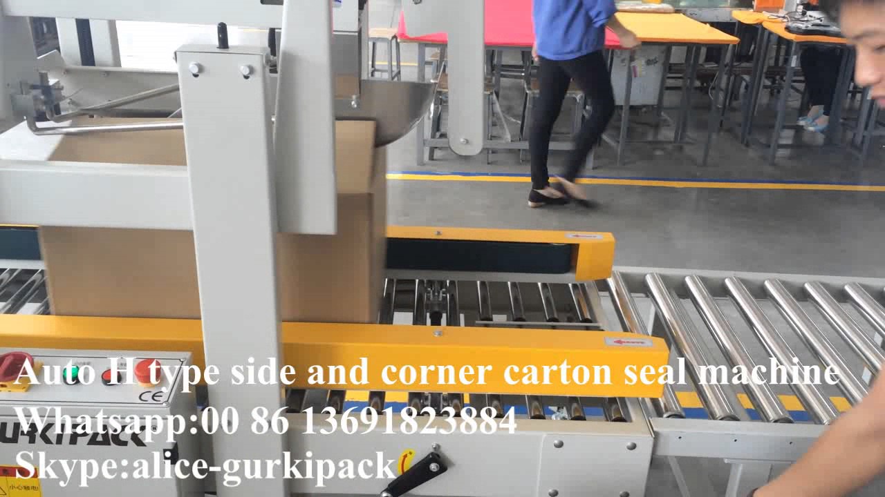 TOP AND BOTTOM TAPE HEAD CARTON CASE BOX SEALER,corner case sealing ...