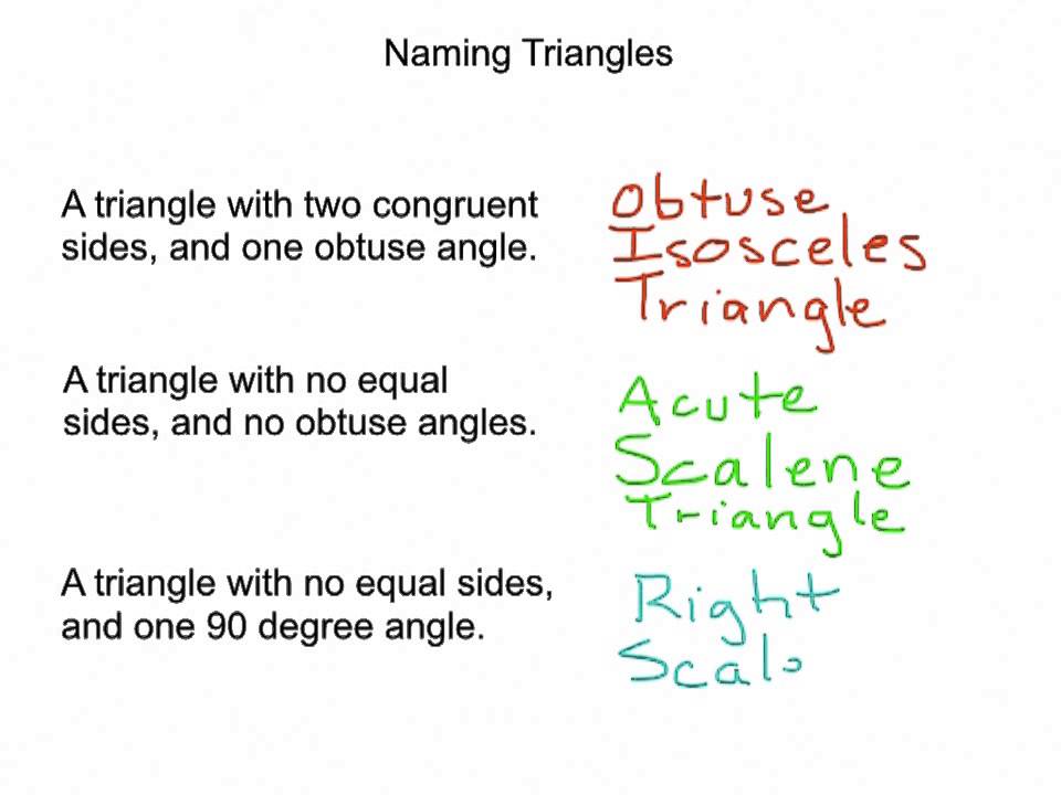 Triangles - naming and classifying - YouTube
