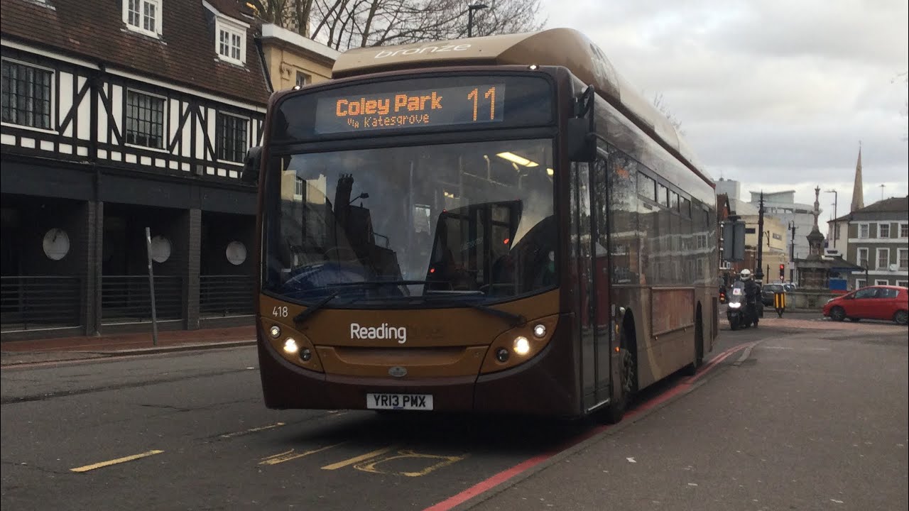 Reading Buses Enviro300 418 (YR13 PMX) On Route 11 To Coley Park - YouTube