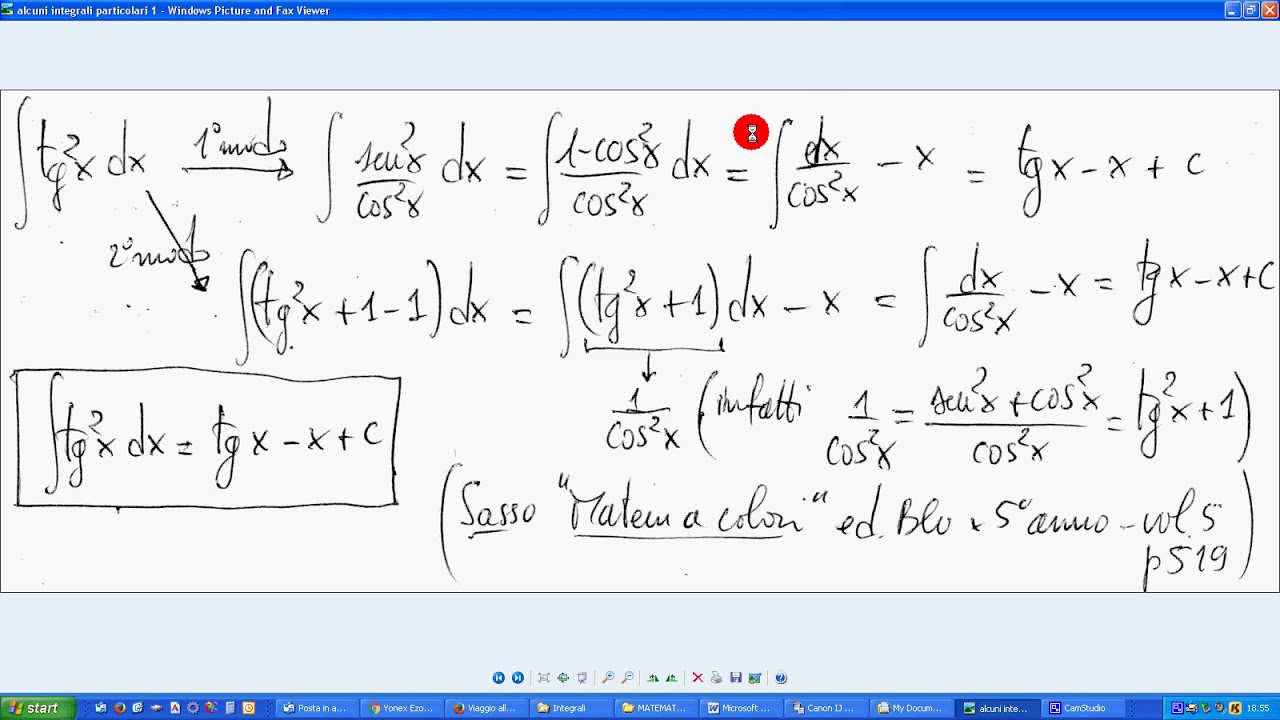 5 alcuni integrali particolari 1 - YouTube