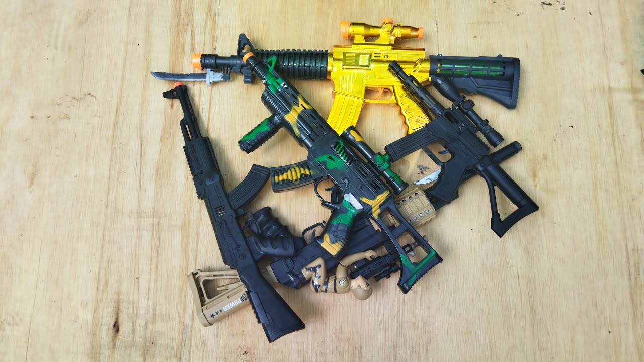 Mengumpulkan mainan tembak tembakan, Shotgun Sniper, collecting 7 ...