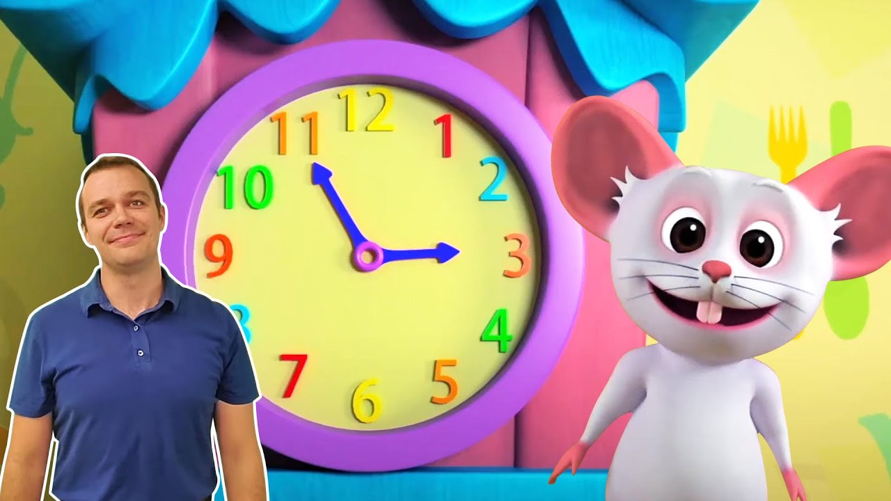 Hickory Dickory Dock, Nursery Rhyme & Asl Preschool Video for Babies ...