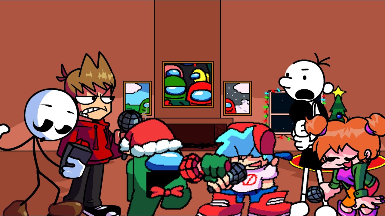 FNF - Christmas but Different Characters Sing It 🎶 (Everyone Sings ...
