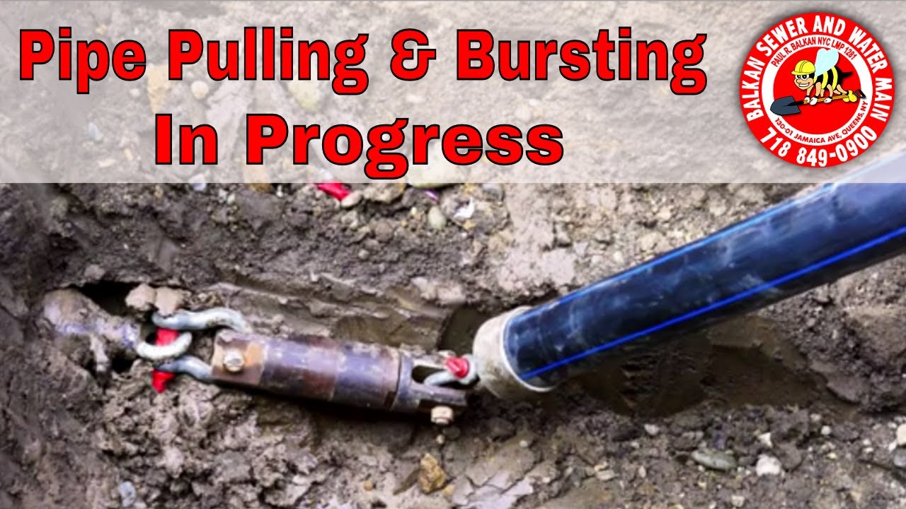 Trenchless Sewer Repairs In Progress With Pipe Bursting - YouTube