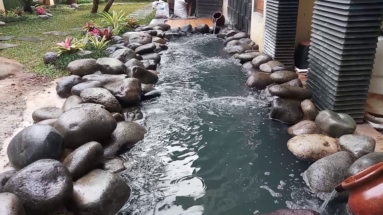 KOLAM NATURAL POND | KOLAM KLASIK BATU KALI ASLI - YouTube