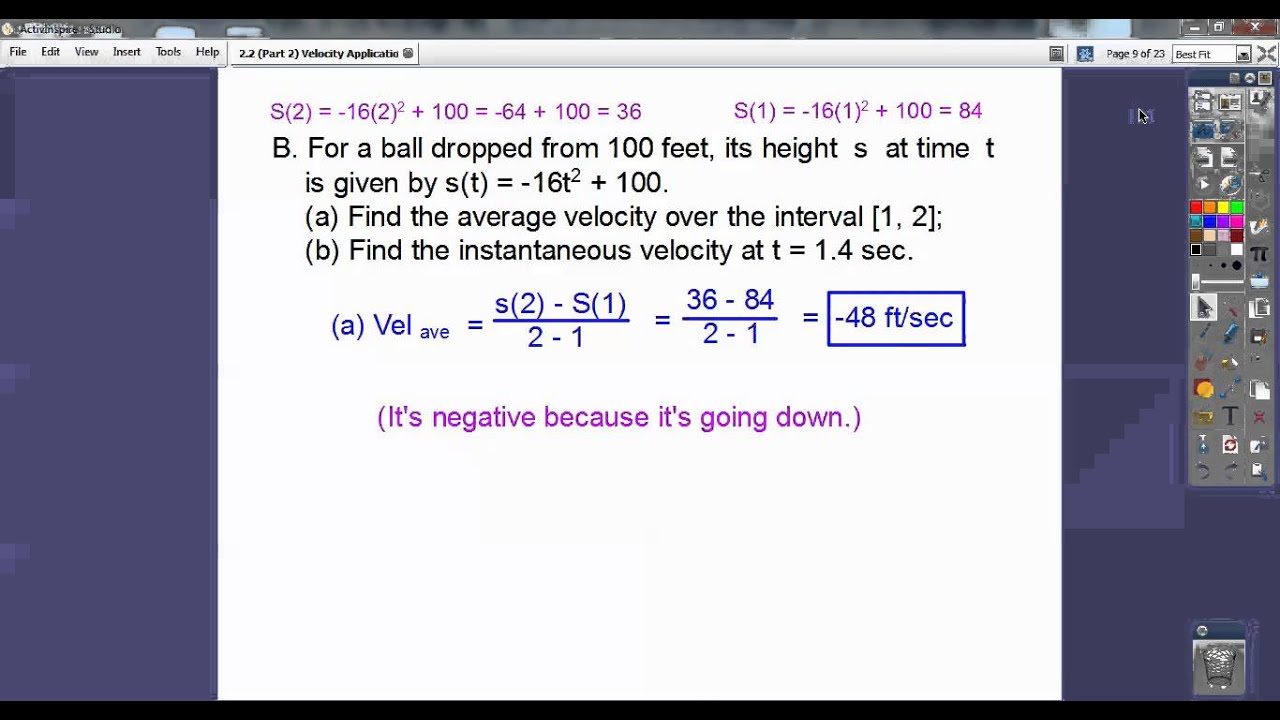 Velocity Application Section 2 2 (Part 2) - YouTube