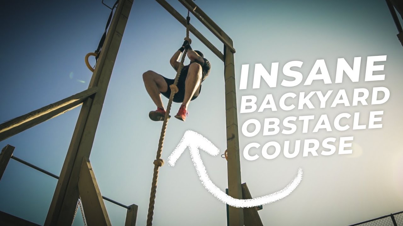 INSANE BACKYARD OBSTACLE COURSE WORKOUT - YouTube