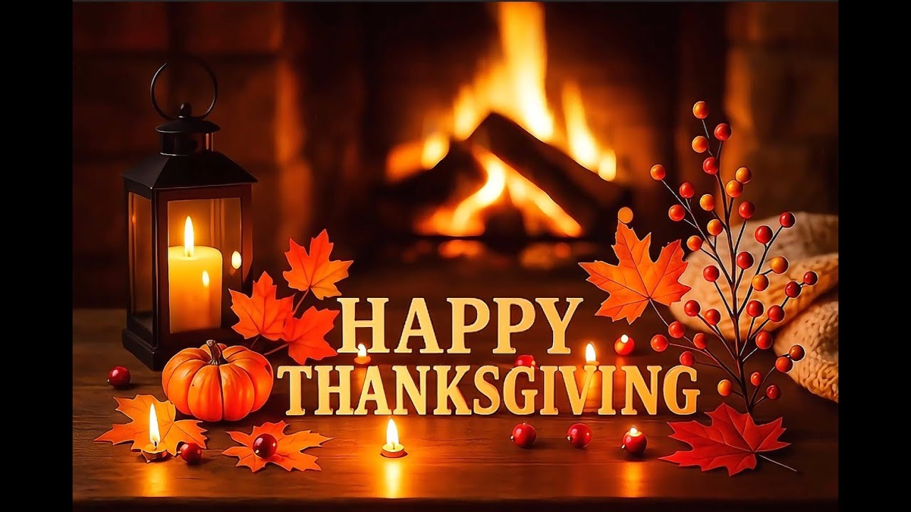 Cozy Thanksgiving Scene with Candles and Autumn Decor🍂 - YouTube