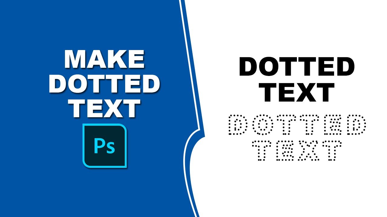 how to make dotted text in photoshop - YouTube