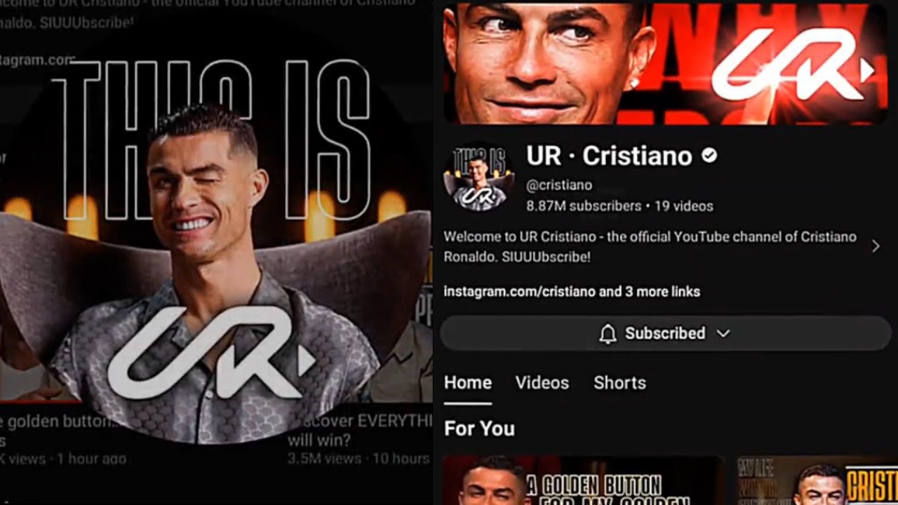 Cristiano Ronaldo Breaks YouTube Record !!!! - YouTube