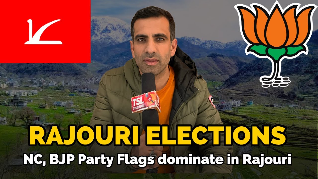BJP, NC flags dominate BJP's bastion in Rajouri - YouTube