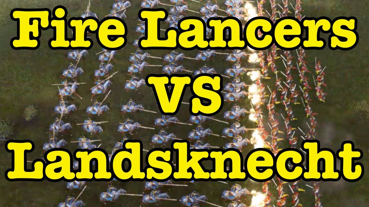 AOE4 | 100 HRE Landsknecht VS 100 Chinese Fire Lancers - YouTube