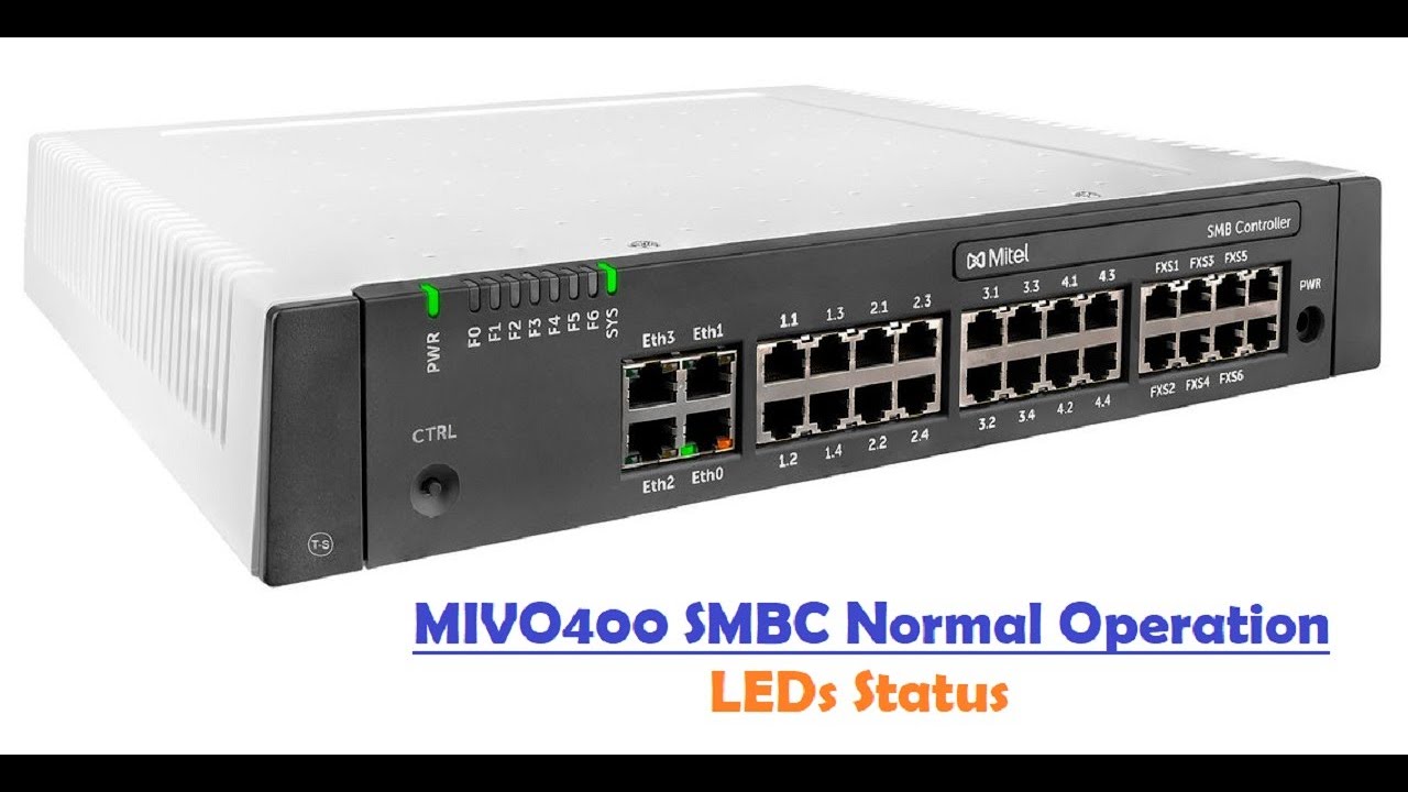 MIVO400 SMBC LEDs Status for Normal Operation | Mitel Academy - YouTube