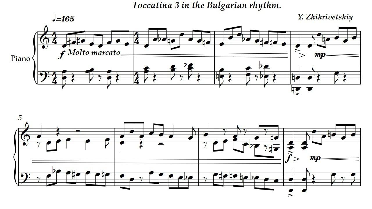 Three toccatinas in Bulgarian rhythms for piano. 3. - YouTube