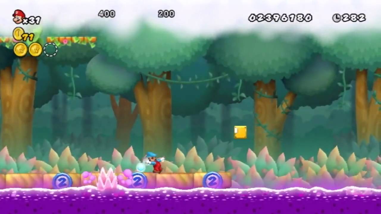 New Super Mario Bros Wii Star Coin World 5-4 - YouTube