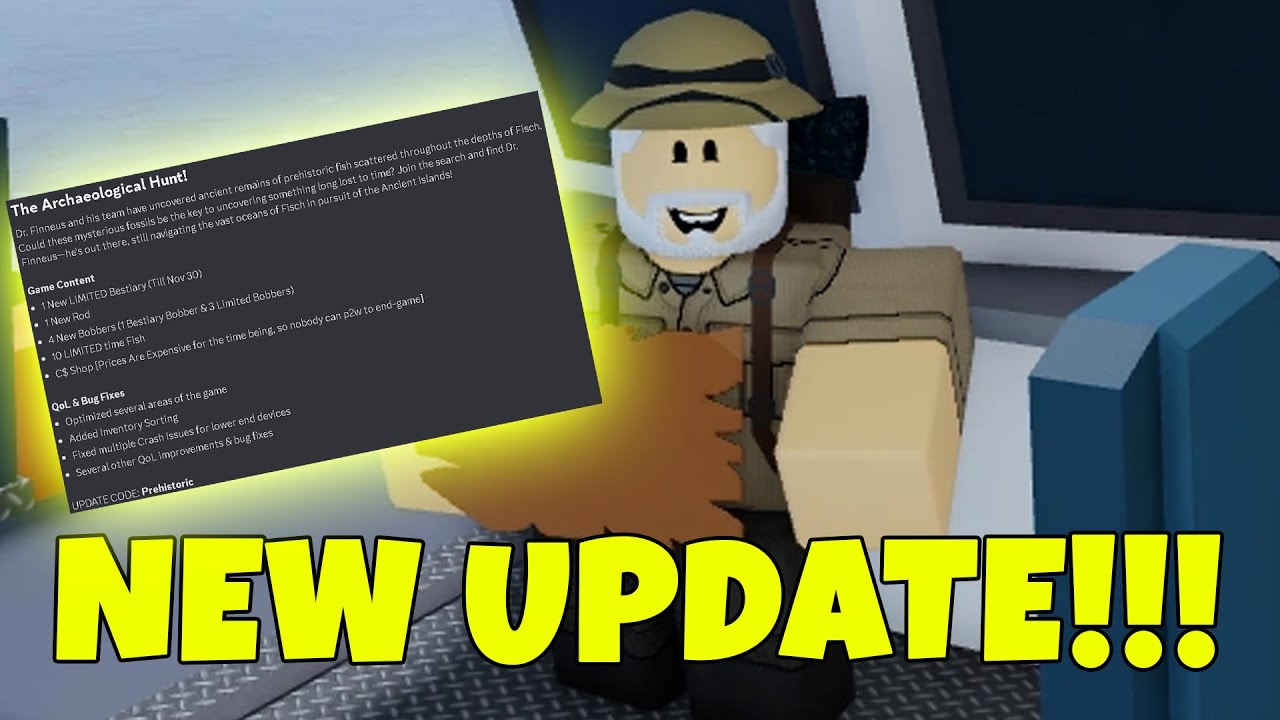 FISCH NEW UPDATE! (NEW CODES, RELIC ROD SHOWCASE, NEW ISLAND ...