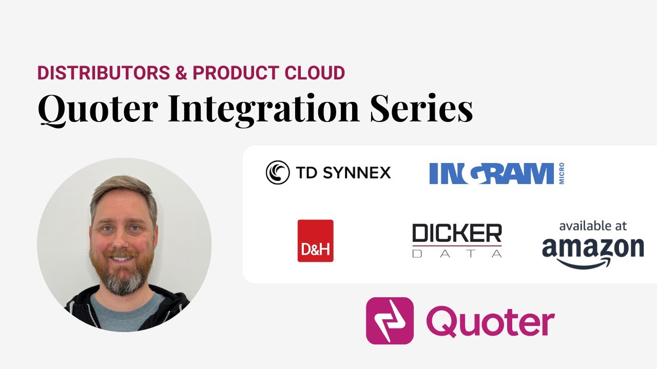 Quoter + Distributor Integrations & Product Cloud - YouTube