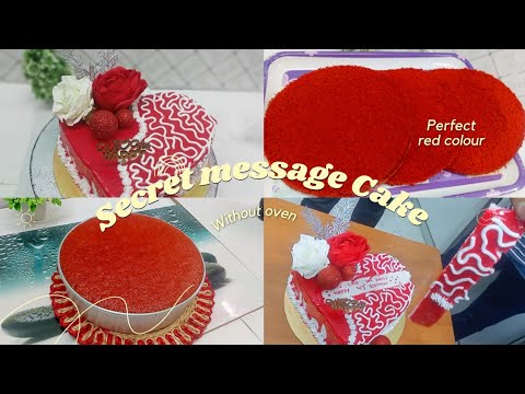 Trending secret message Cake, How to make perfect Red velvet cake ...