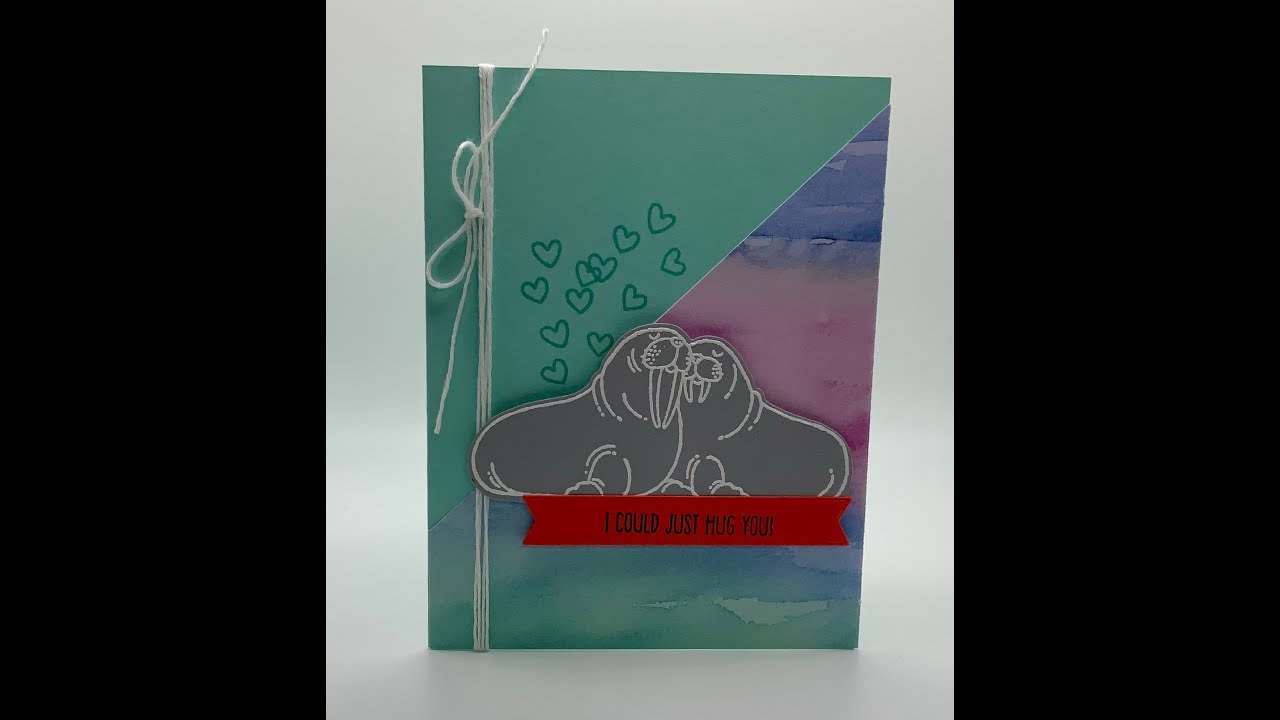 Walrus Hugs Galore Crafting with Hearts & Hugs Stamp Set - YouTube