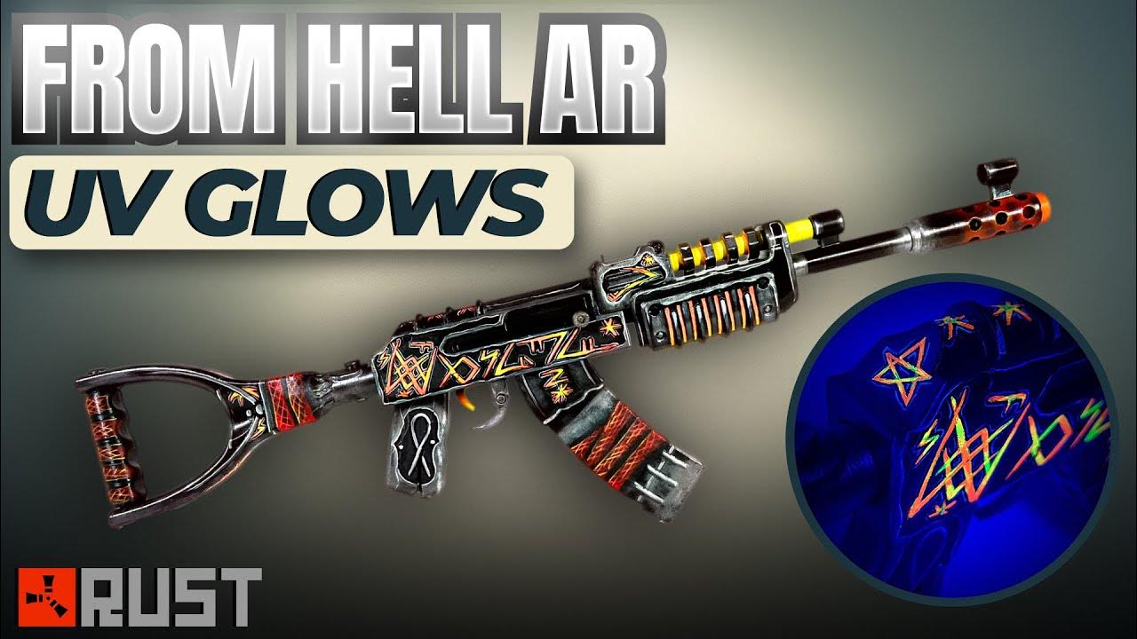 Rust AK From Hell Skin Life Size / Real Prop - YouTube