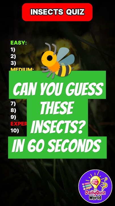 Can you guess these insects in 60 seconds? #ytshorts #shorts #quiz # ...