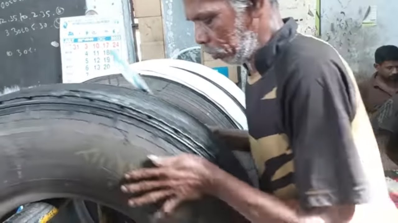tyre retreading process|tyre restoration|lorry tyre|button tyres|making ...