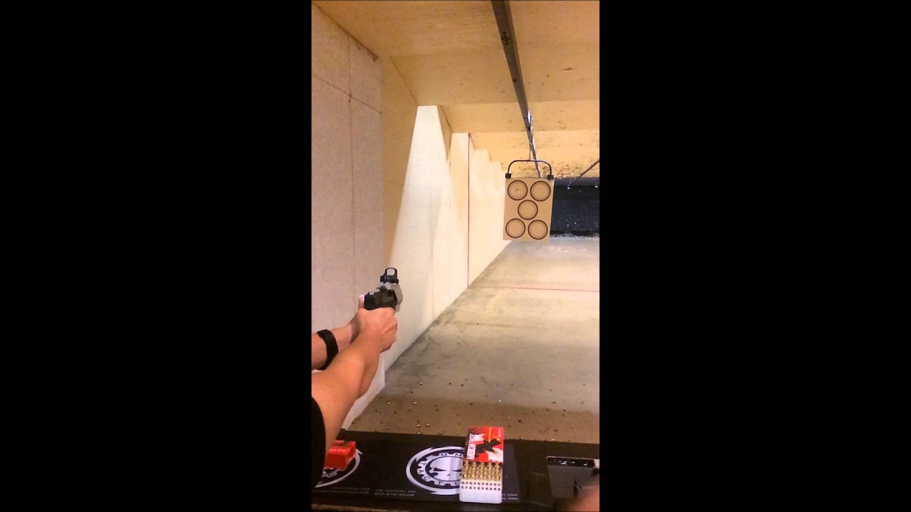 Glock 19 9mm slow motion target shooting Install a red dot - YouTube