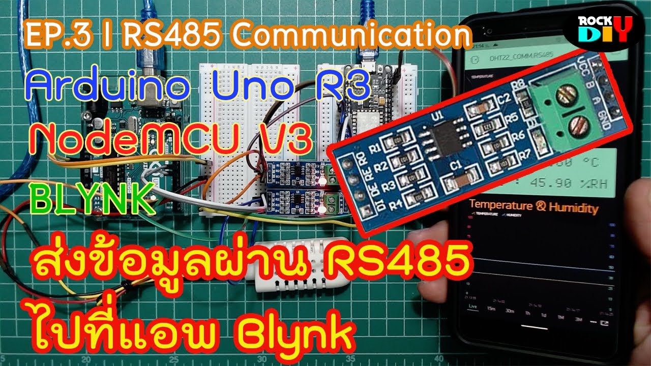 EP. 3 Arduino | RS485 Communication, ESP8266 - ส่งค่าอุณหภูมิและ ...