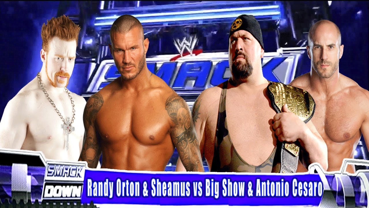 WWE Smackdown 1/4/13 Randy Orton & Sheamus vs Big Show & Antonio Cesaro ...