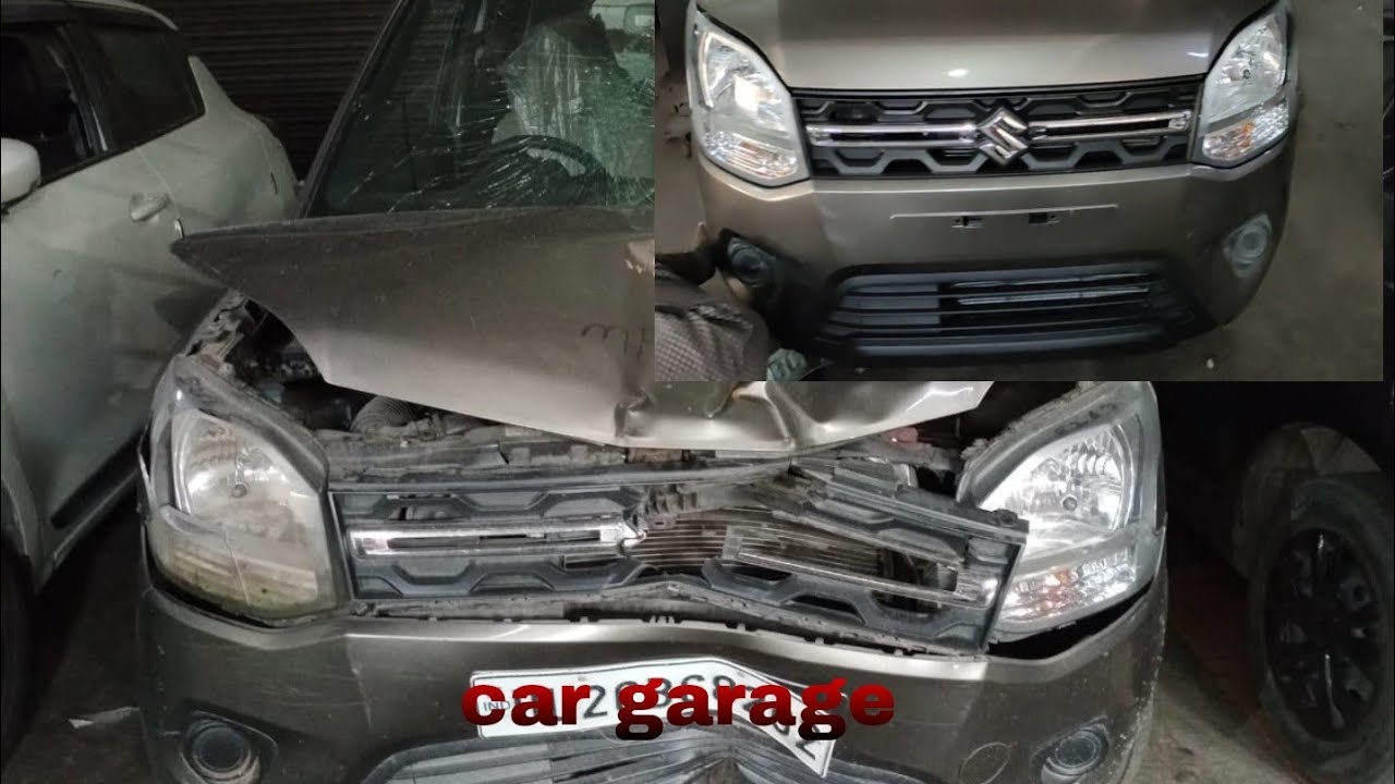 wagon r front side accident repairing processes. wagonr kase thik kre ...