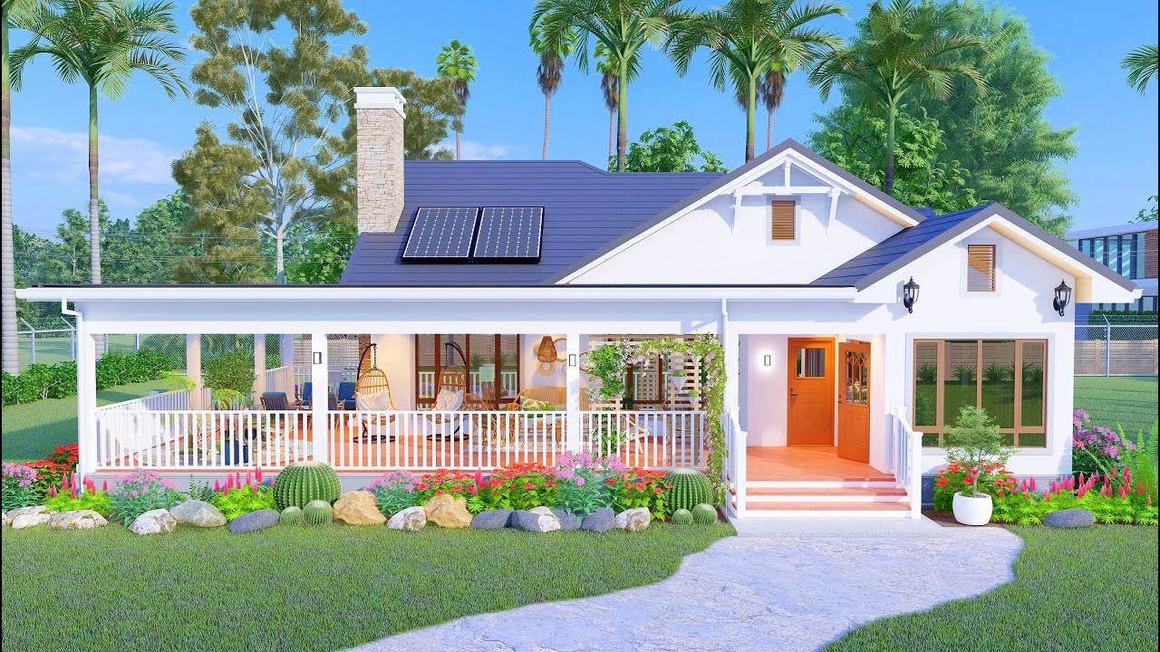 The wining 3 Bedroom Bungalow House design with Sunroom Serenity and ...