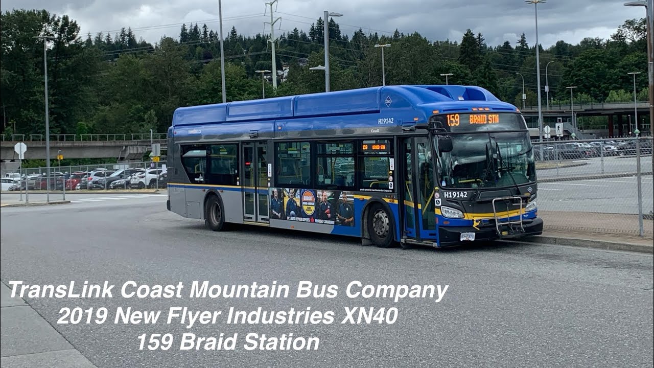 TransLink CMBC 2019 New Flyer Industries XN40 H19142 on 159 Braid ...