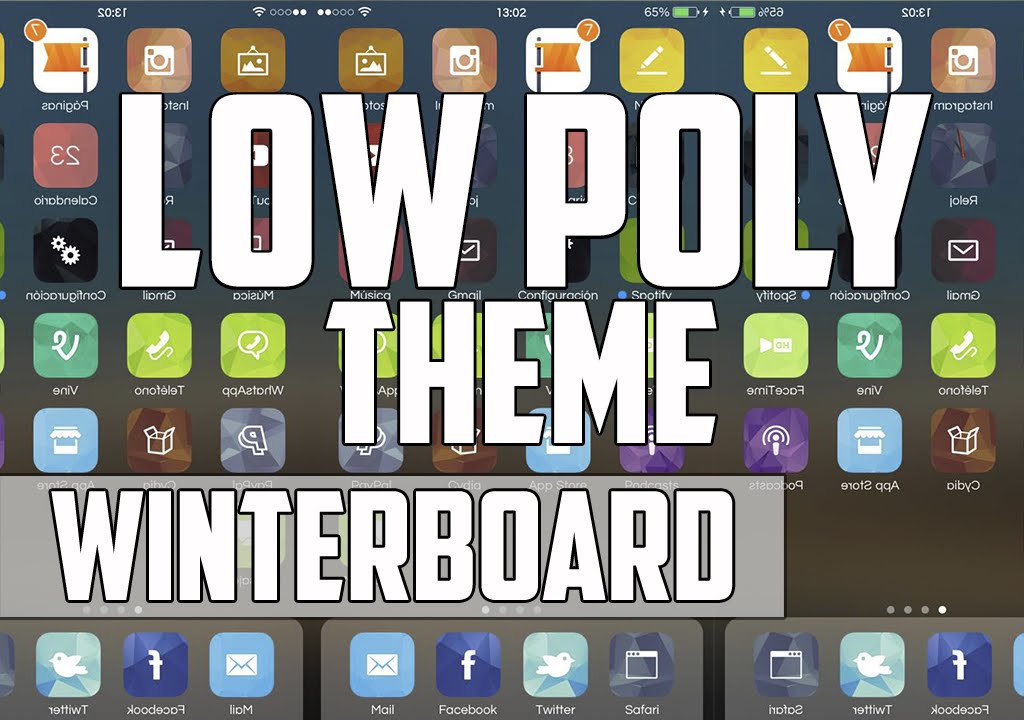 Low Poly (Winterboard) (Cydia) (Theme) (iOS 8) - YouTube