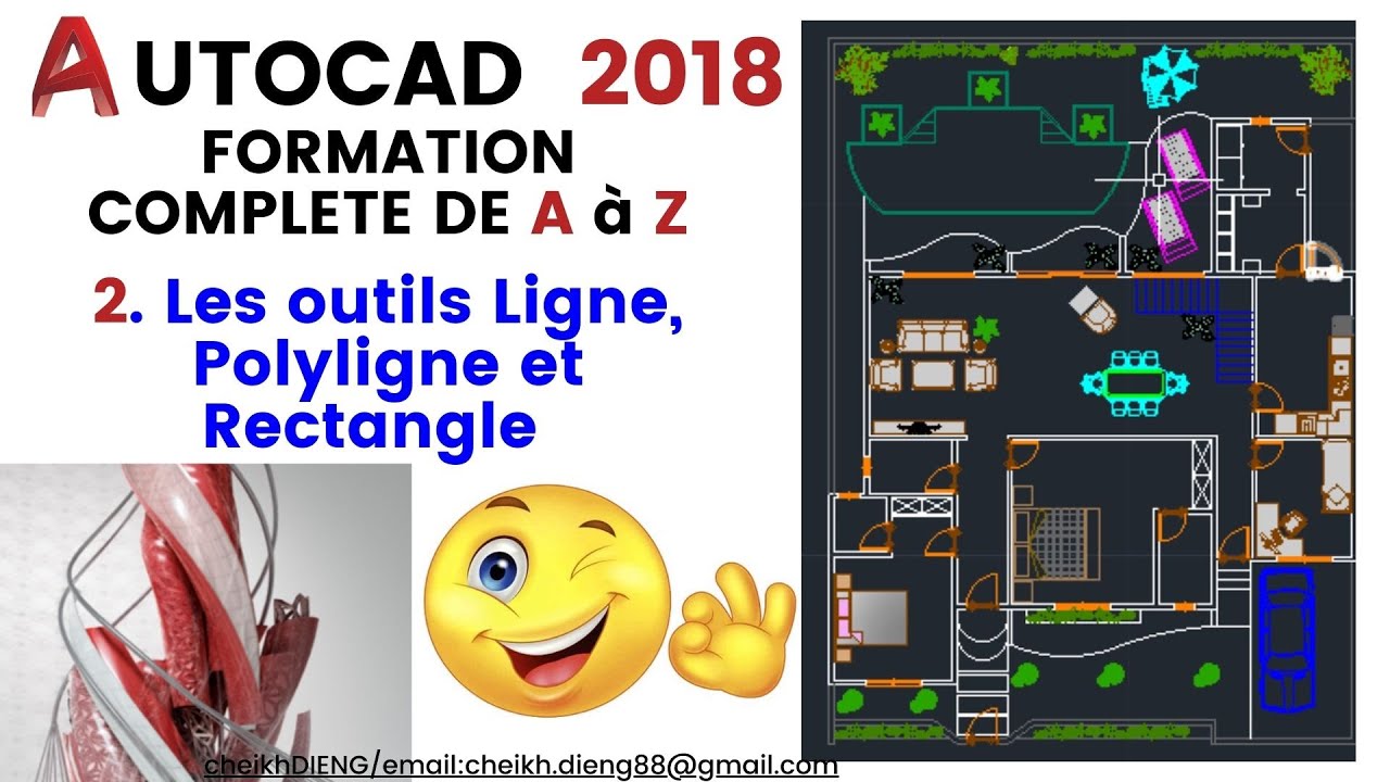Formation AutoCad Leçon 2 : Les outils ligne, polyligne et rectangle ...