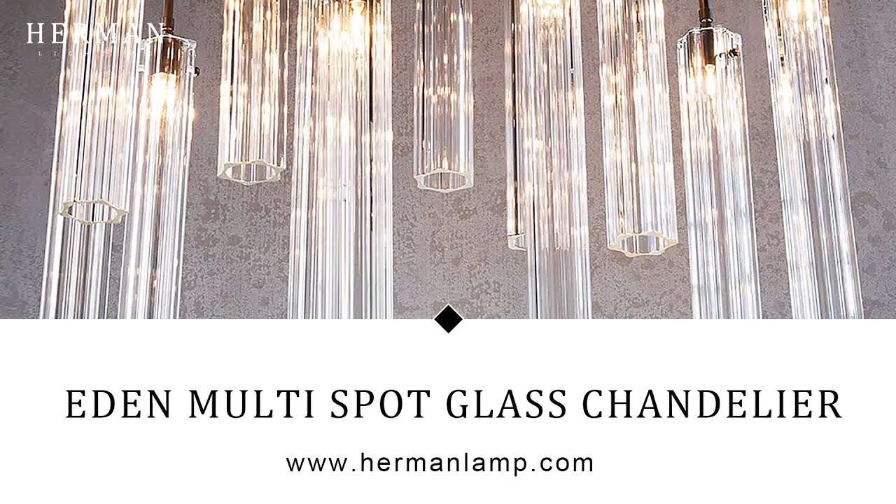Eden Multi Spot Glass Chandelier -- HermanLighting - YouTube