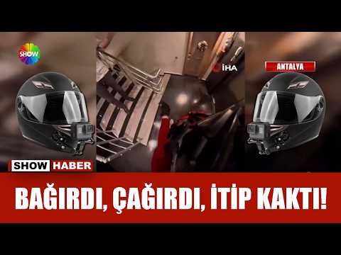 Kadın kuryeyi asansöre bindirmedi!