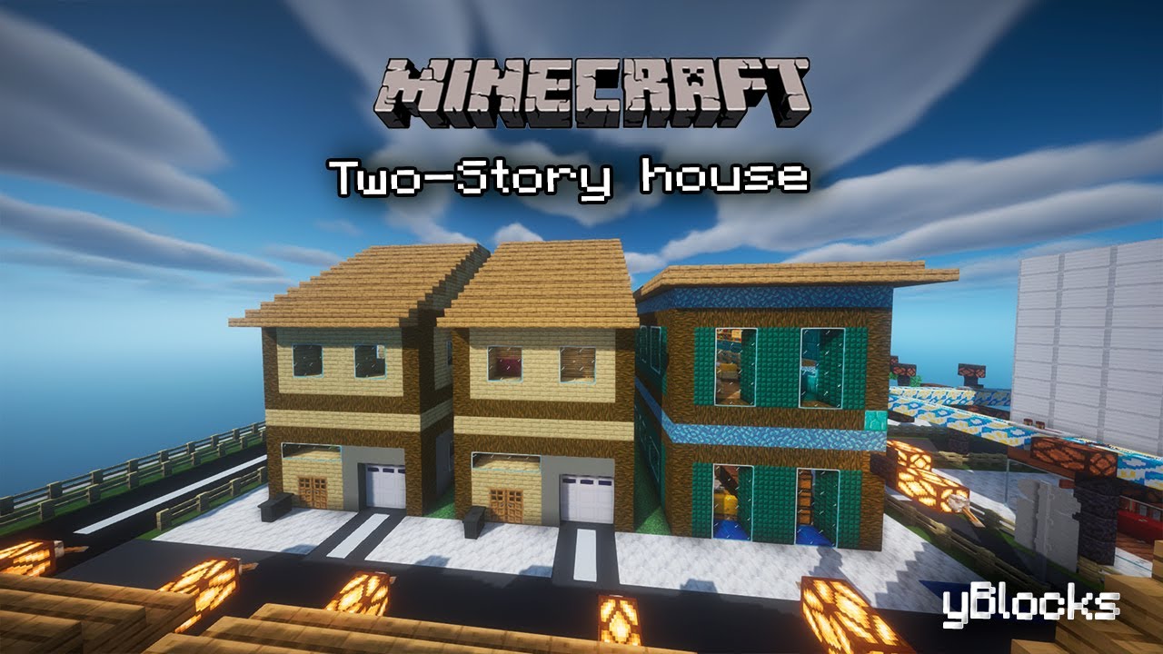 Minecraft 🔨 How to build a Two-Story house ⚙ Tutorial - YouTube