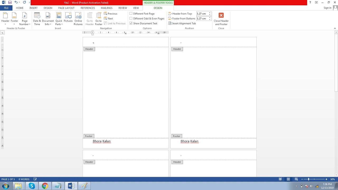 Header And Footer Youtube