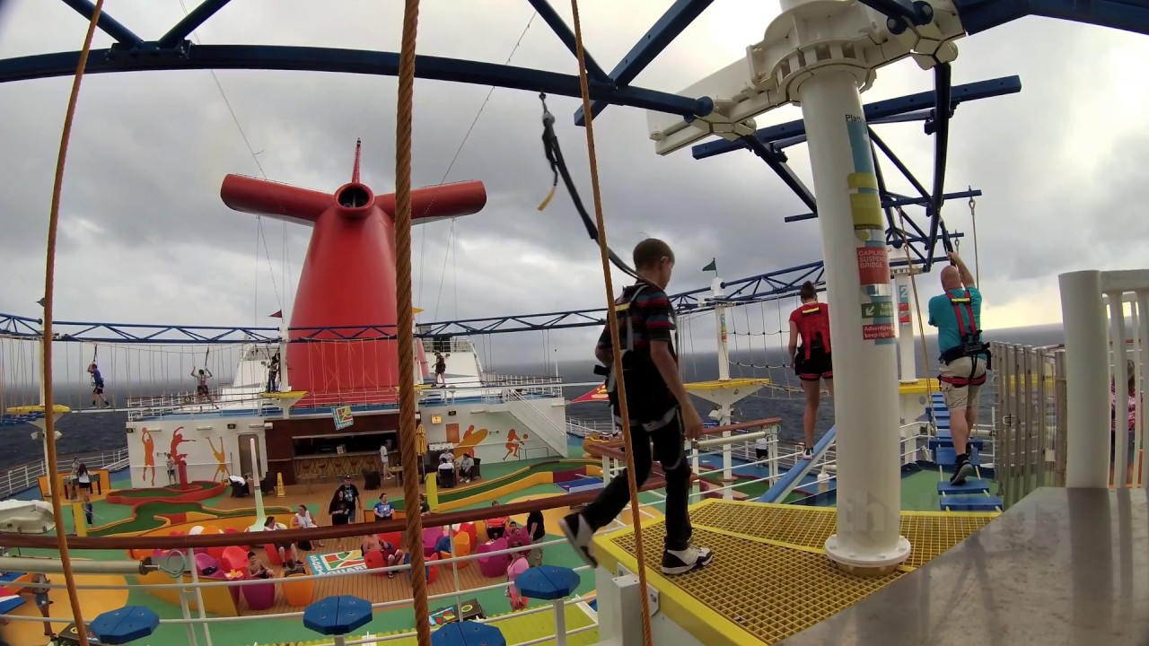 Ropes Course on the Carnival Breeze - YouTube