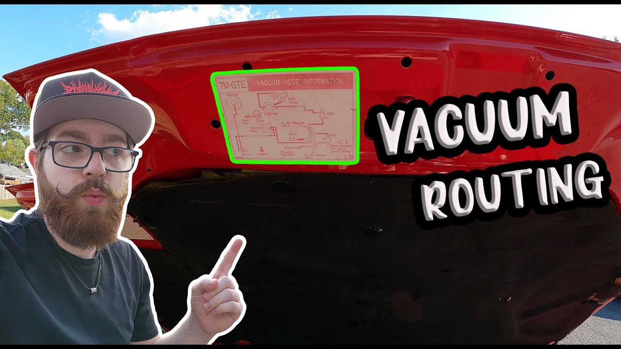 7M GTE Vacuum Line Routing - YouTube