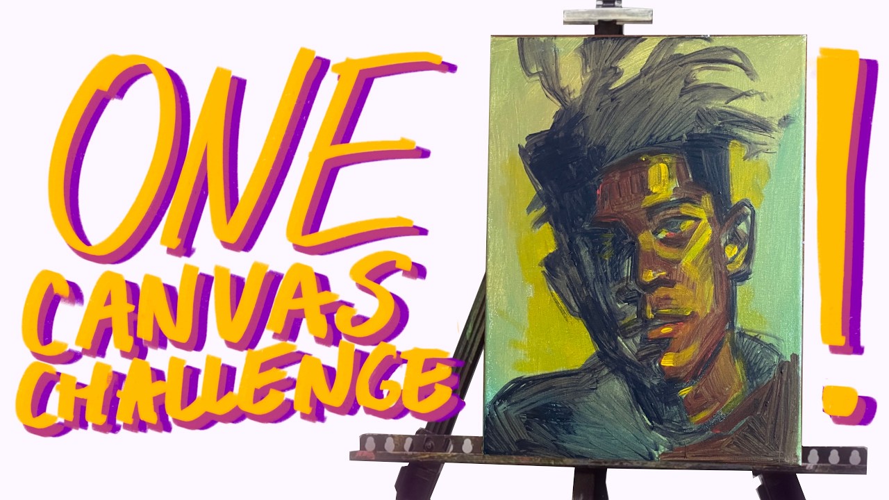 Explaining the ONE CANVAS Challenge! | My NEW way of Painting Practice ...