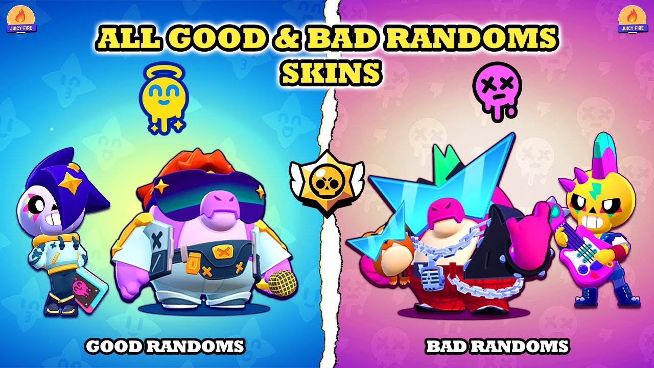 Brawl Stars | All Good & Bad Randoms Skins Unlocked - YouTube