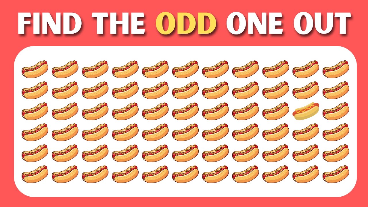 Find the ODD One Out - Junk Food Edition 🍔🍕🍩 Easy, Medium, Hard - 35 ...